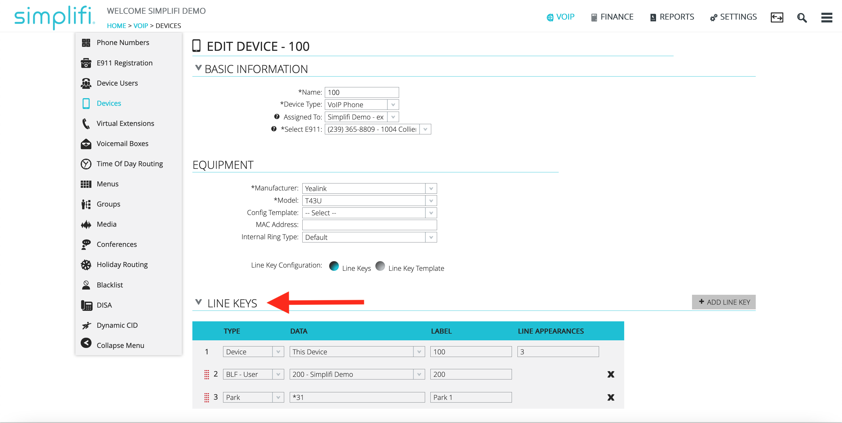 Simplifi Contact (Core) - Configuring Line Keys on Desk Phones